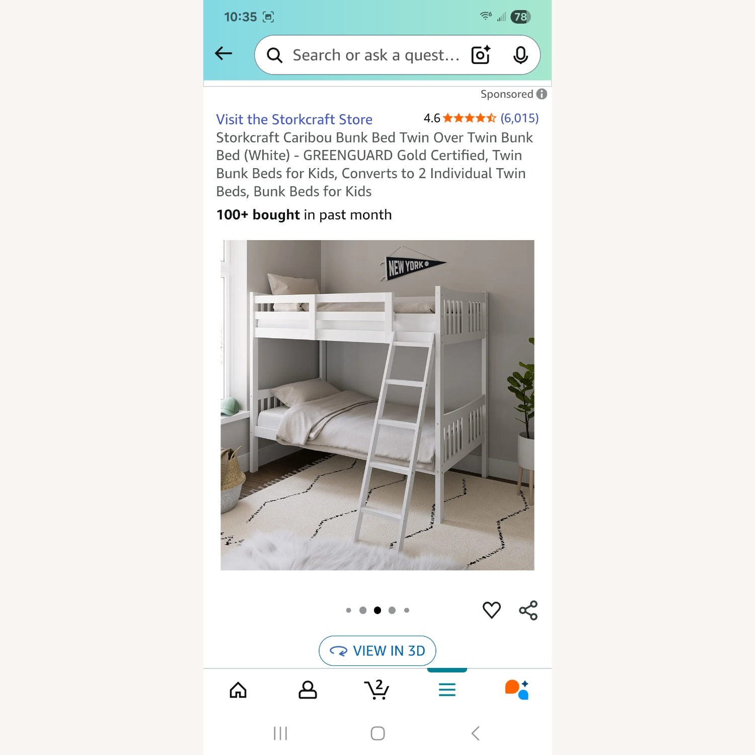 Detachable Twin Bunk Bed - AptDeco