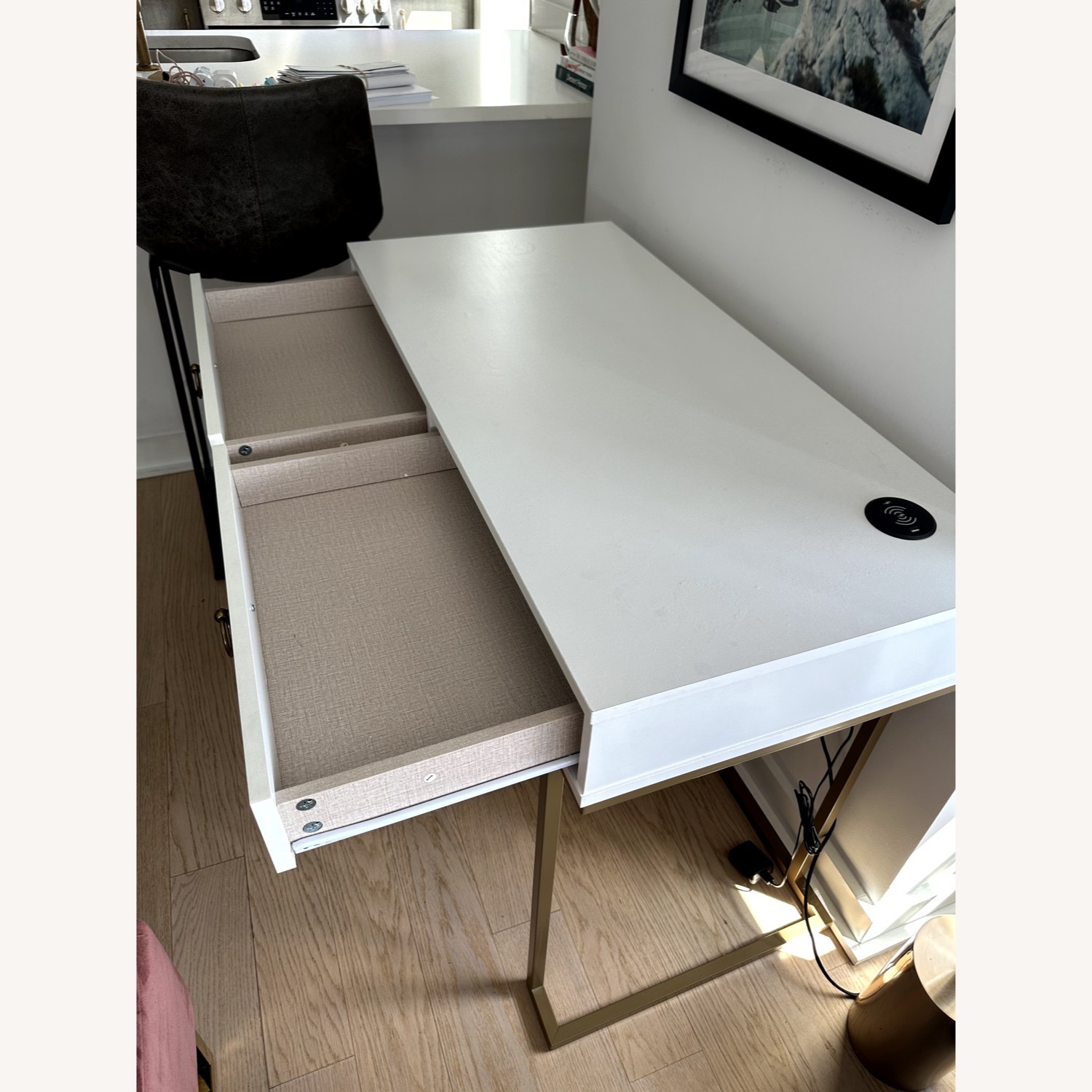 Wayfair Camila White Wood Desk - AptDeco