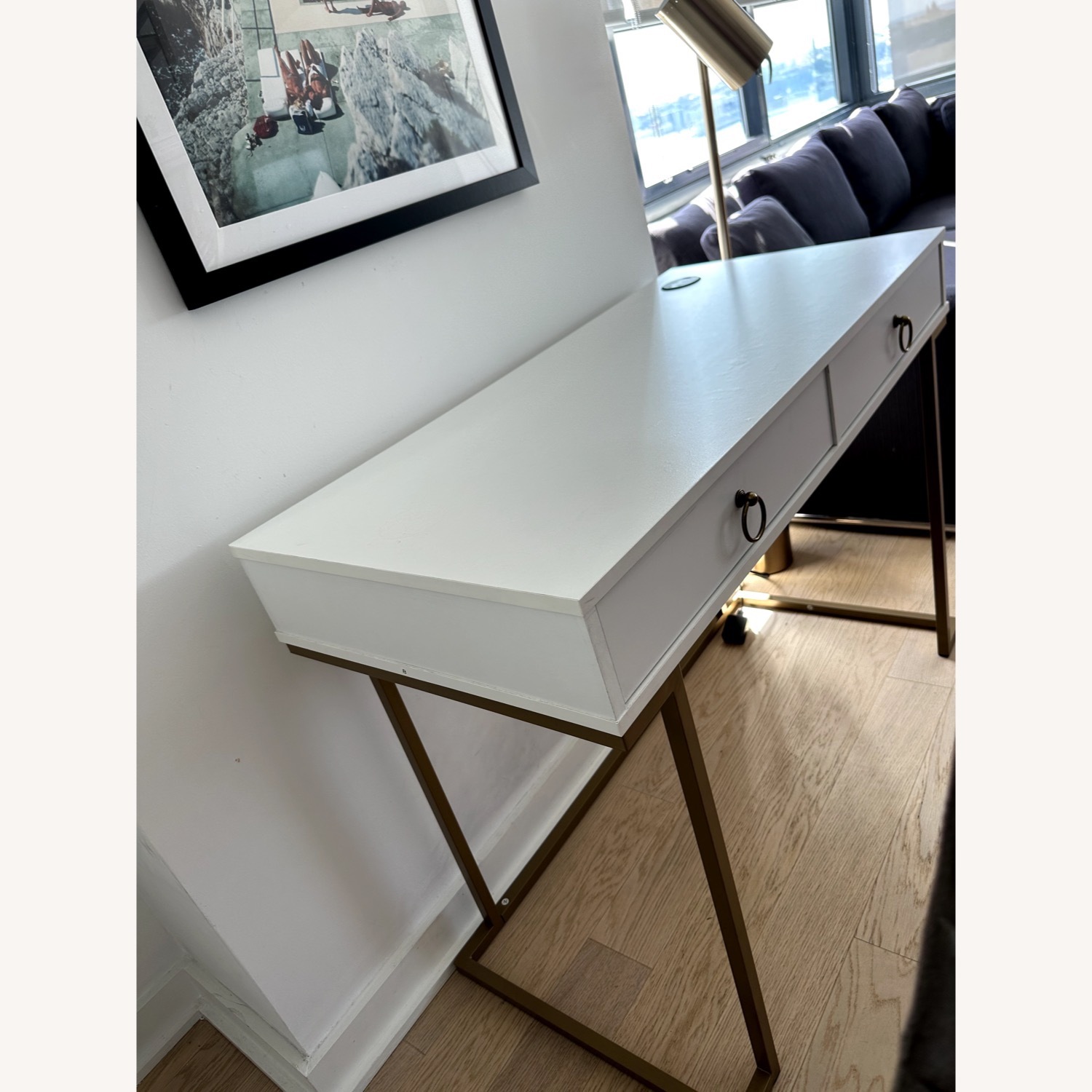 Wayfair Camila White Wood Desk - AptDeco