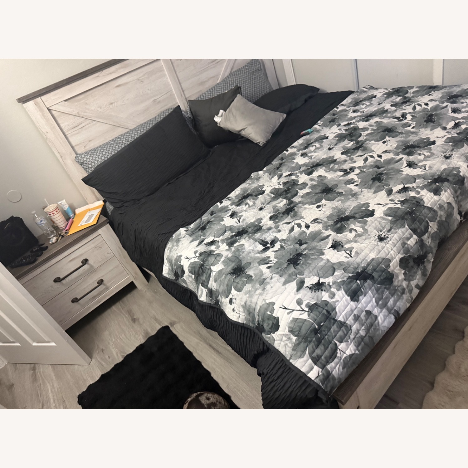 Natural Wood King Bed - AptDeco