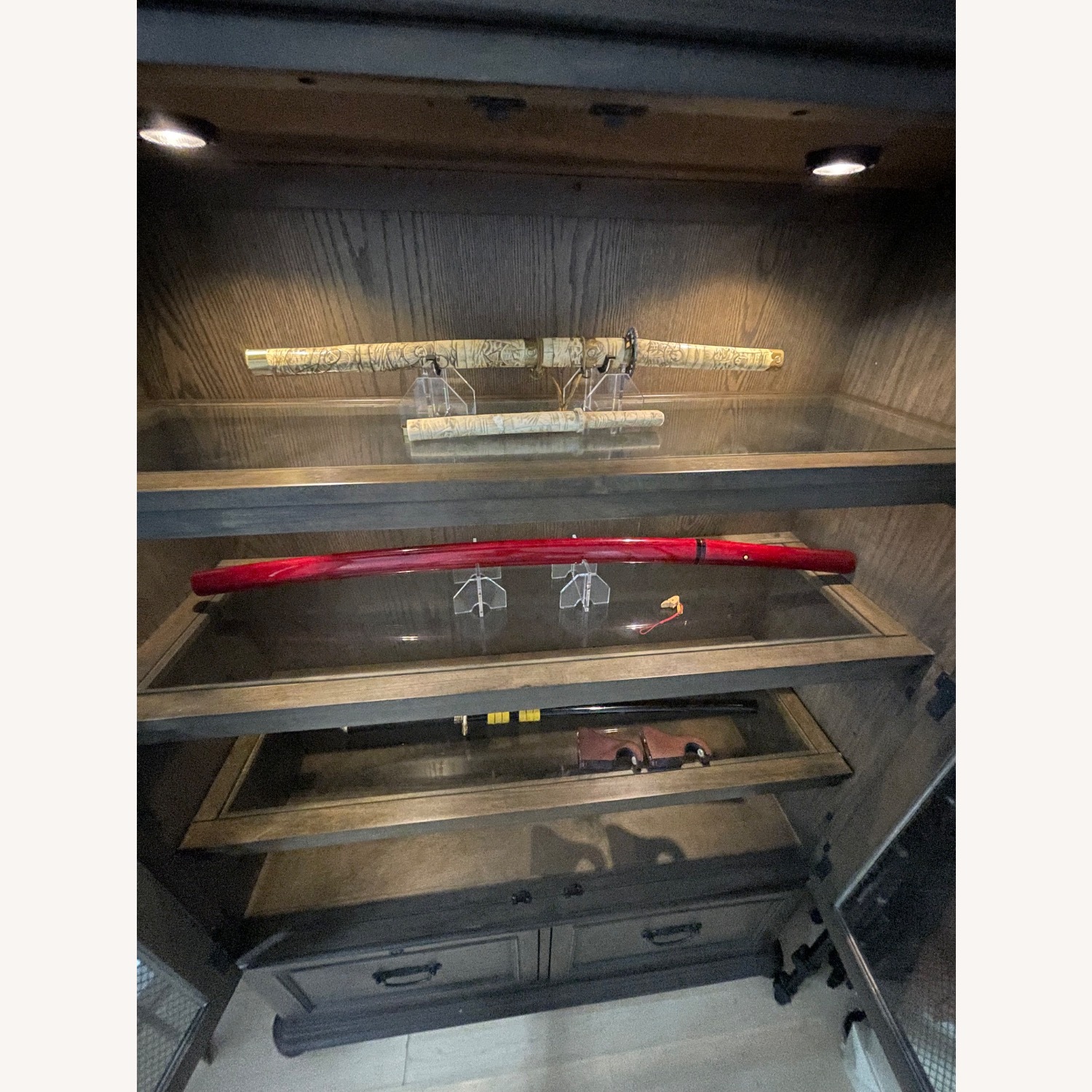 Dark Brown Wood Bookcase - AptDeco