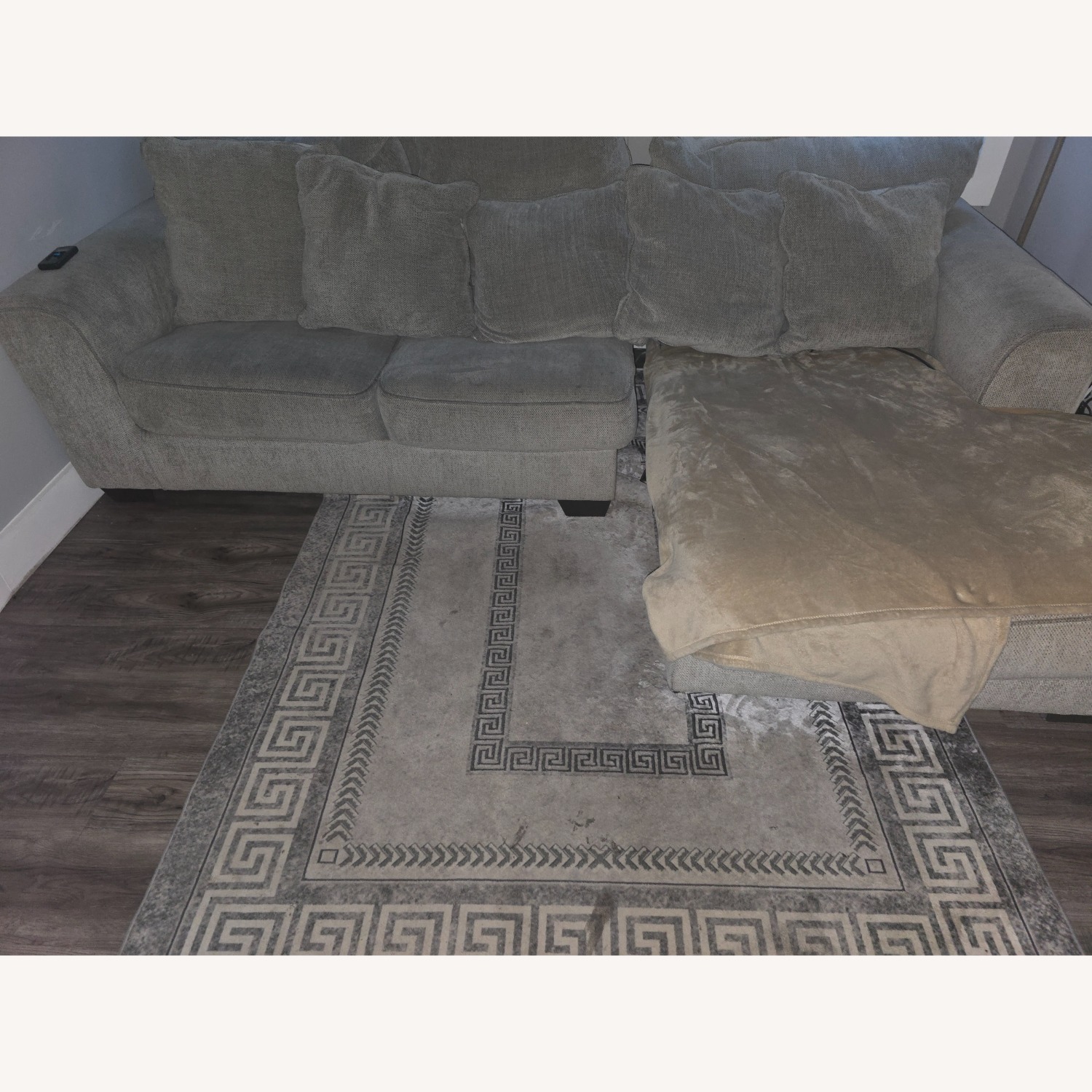 Beige Partial Sectional - AptDeco