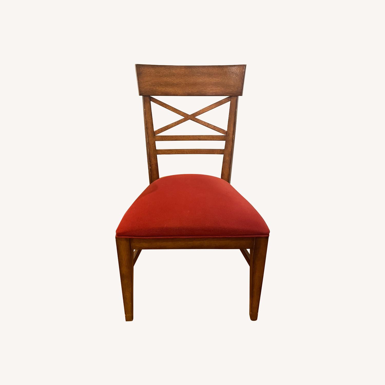 Ethan Allen Tango Dark Brown Wood Dining Chairs - AptDeco