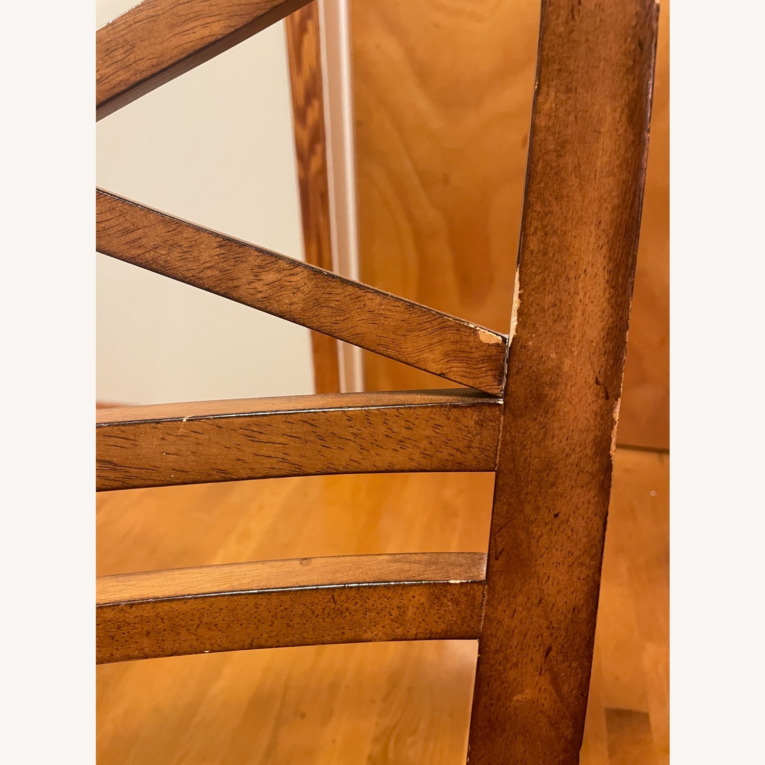 Ethan Allen Tango Dark Brown Wood Dining Chairs - AptDeco