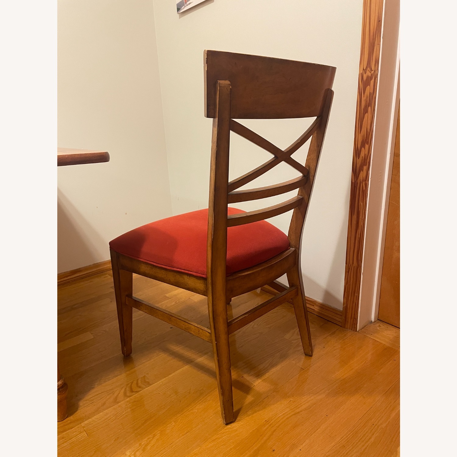 Ethan Allen Tango Dark Brown Wood Dining Chairs - AptDeco