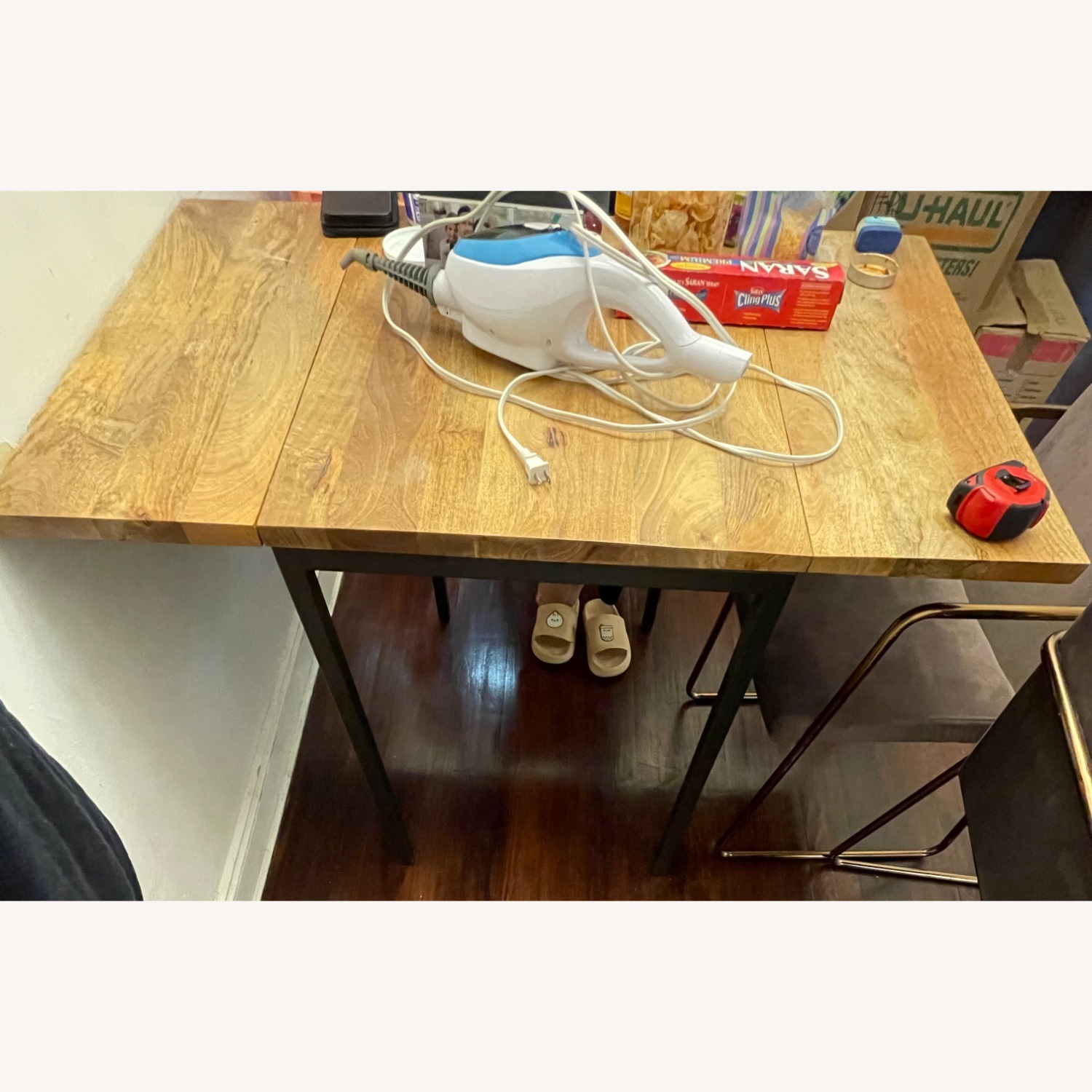 West Elm Box Frame Drop Leaf Extendable Table (24"–48") - AptDeco