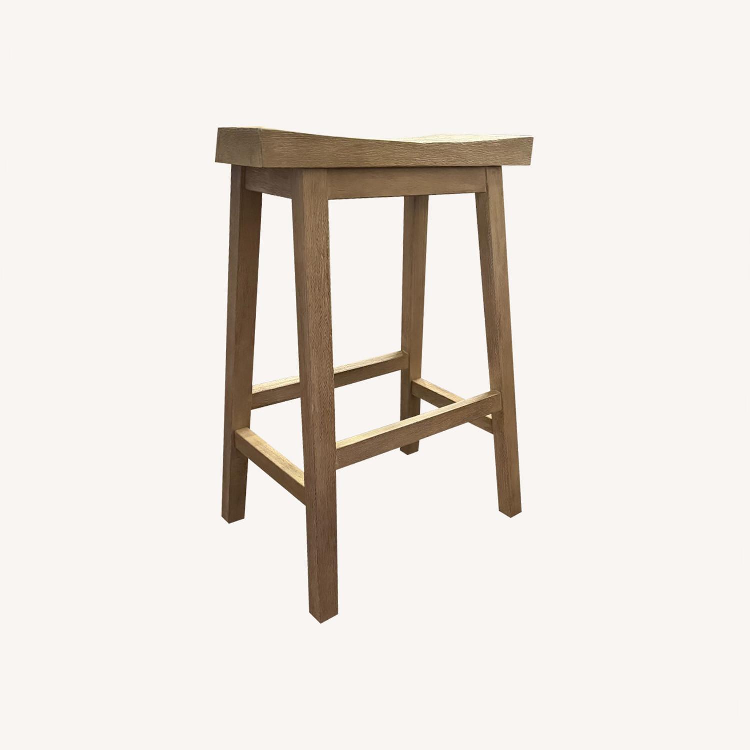 Pottery Barn Tibetan Natural Wood Stools - AptDeco