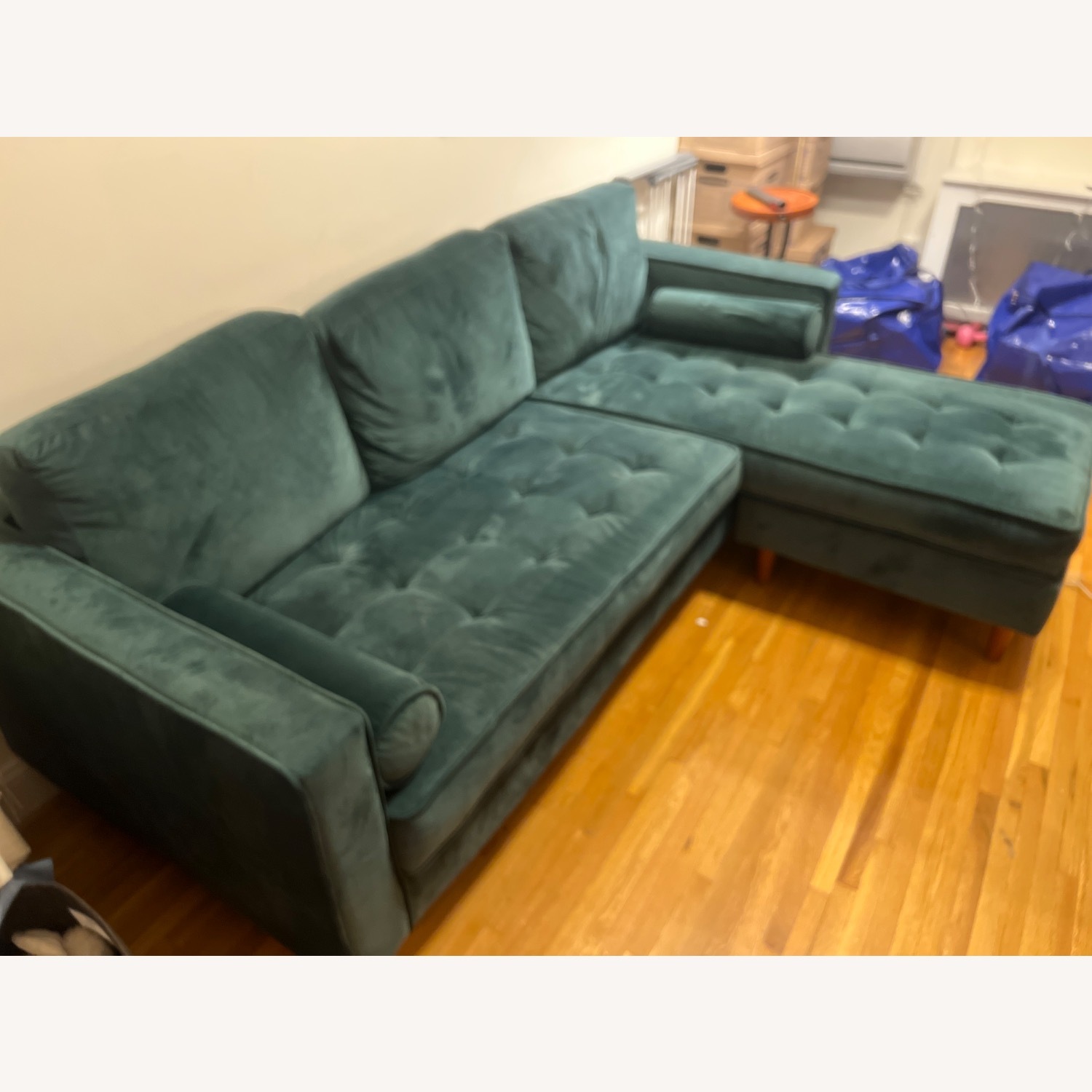 AllModern Geo 84" Wide Reversible Sofa and Chaise - AptDeco