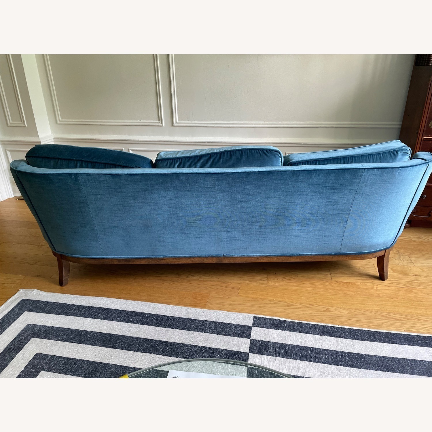 Blue Fabric 3+ Seater Sofa - AptDeco