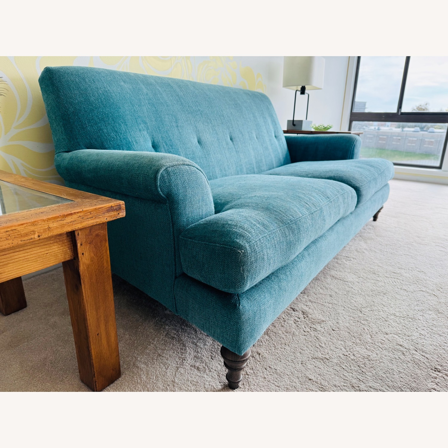 CB2 Camilla Blue 3+ Seater Sofa - AptDeco