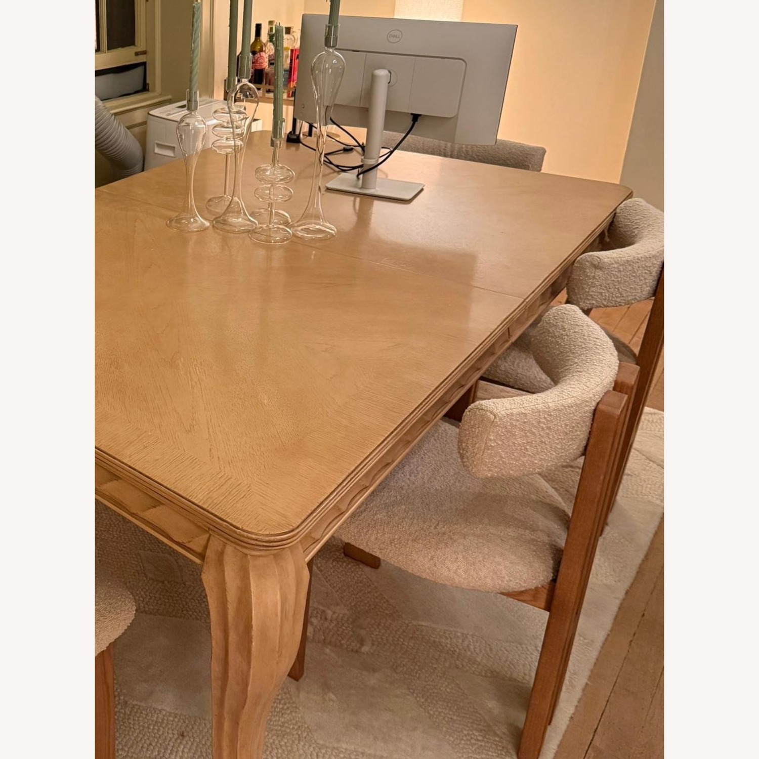 Natural Wood Dining Table - AptDeco