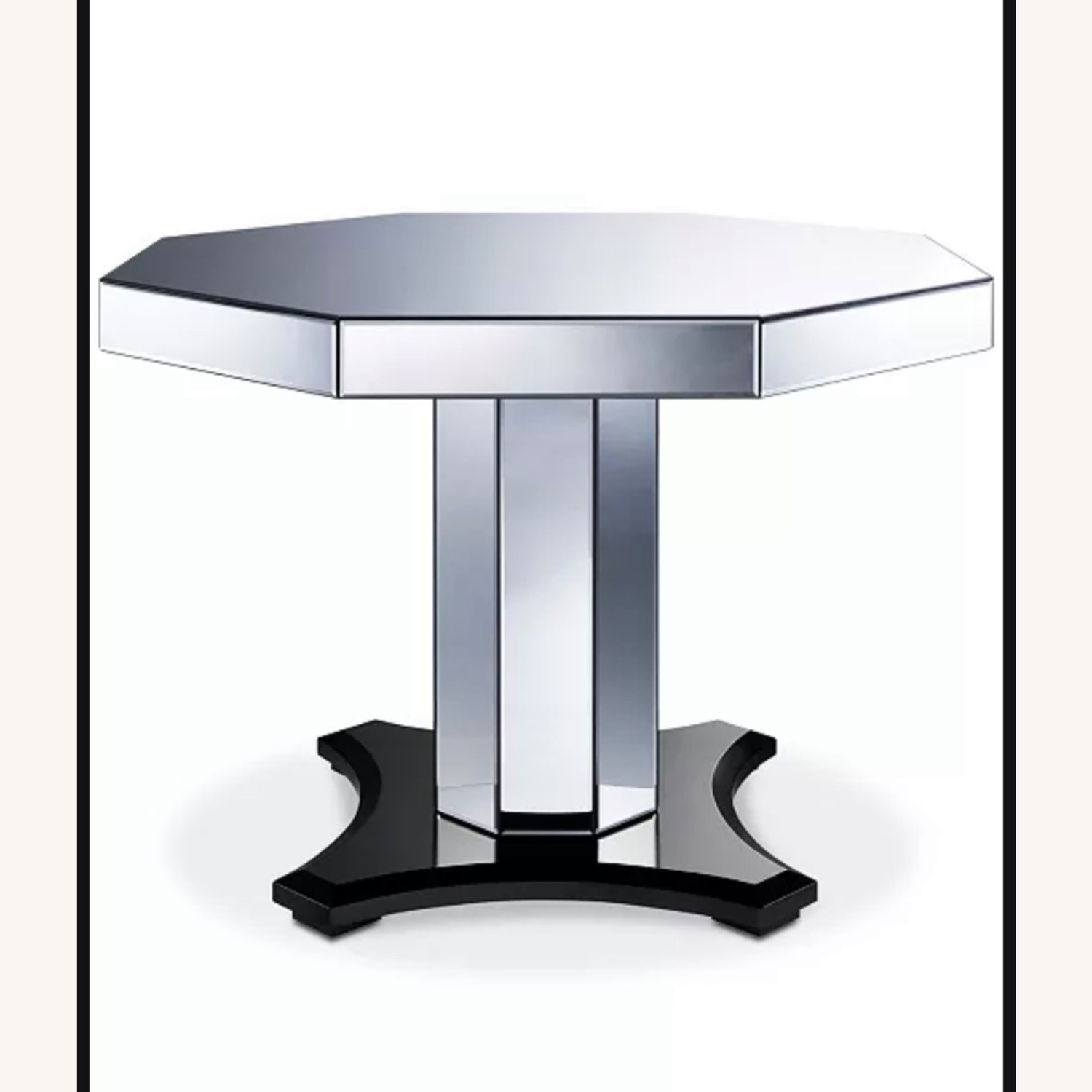 Hudson 5-Piece Hexagon Mirrored Dining Set - AptDeco