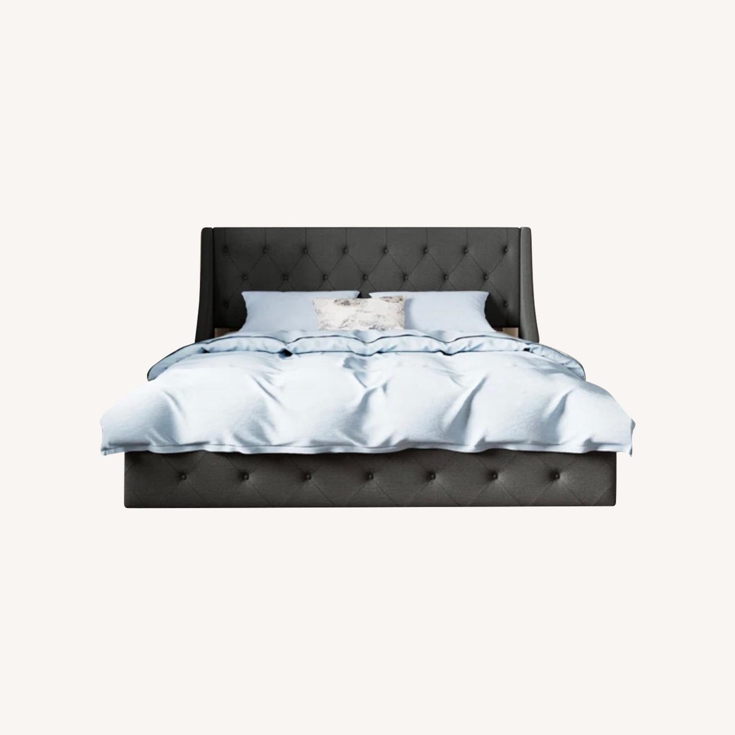 Brij Upholstered Wingback Storage Bed - AptDeco