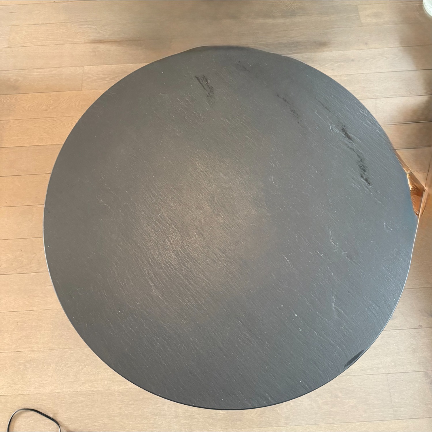 Black Slate Top Kitchen Dining Table - AptDeco