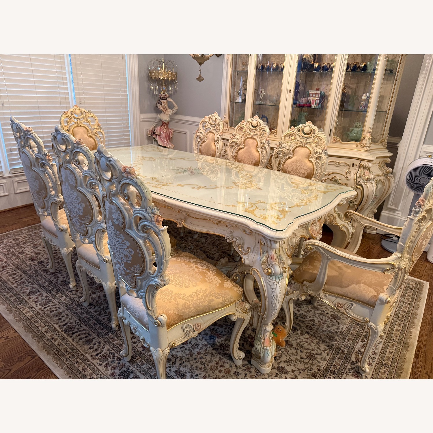 Vintage Silik Rococo Italian Formal Dining Table - AptDeco