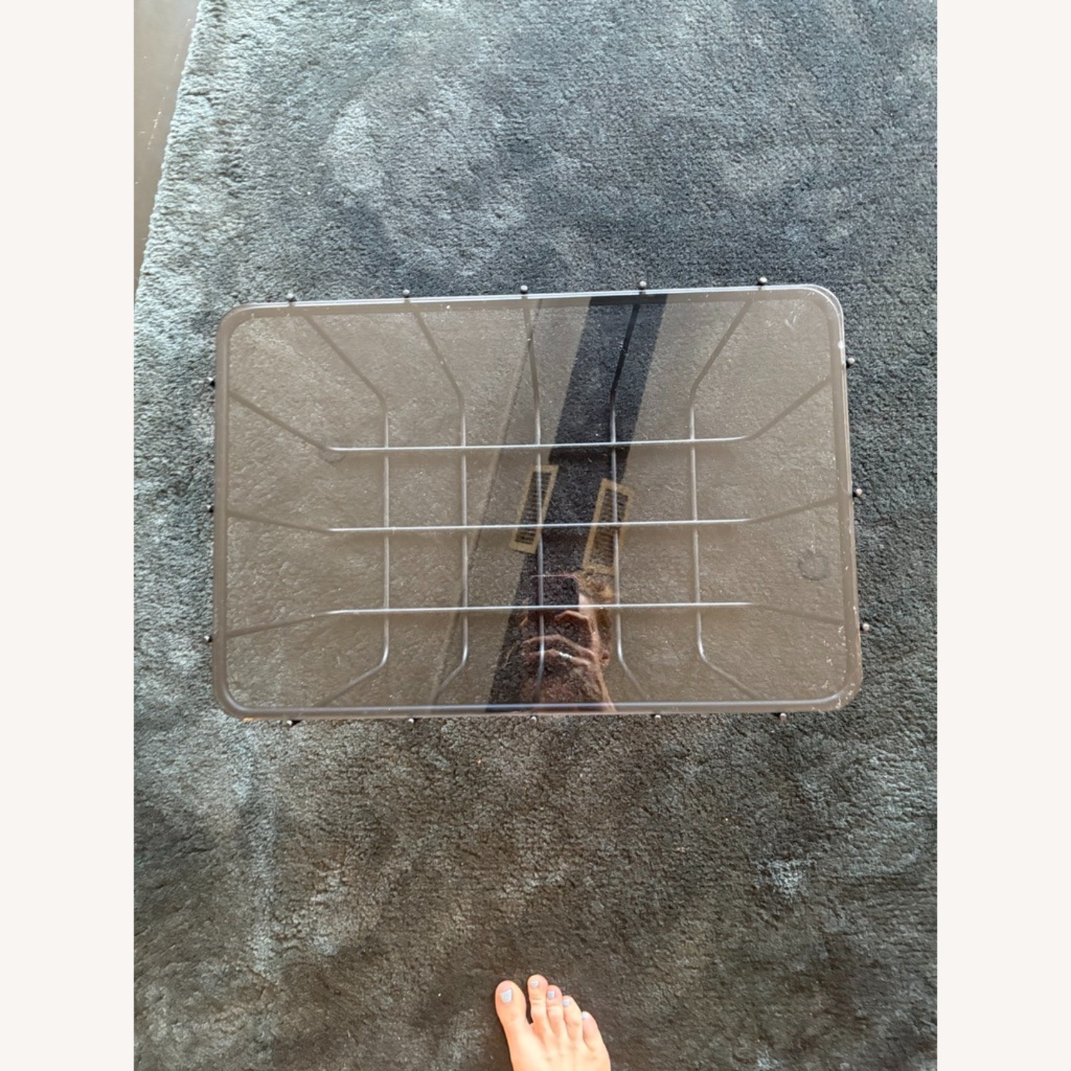 Blu Dot Scamp Small Table Black Metal Side Table - AptDeco