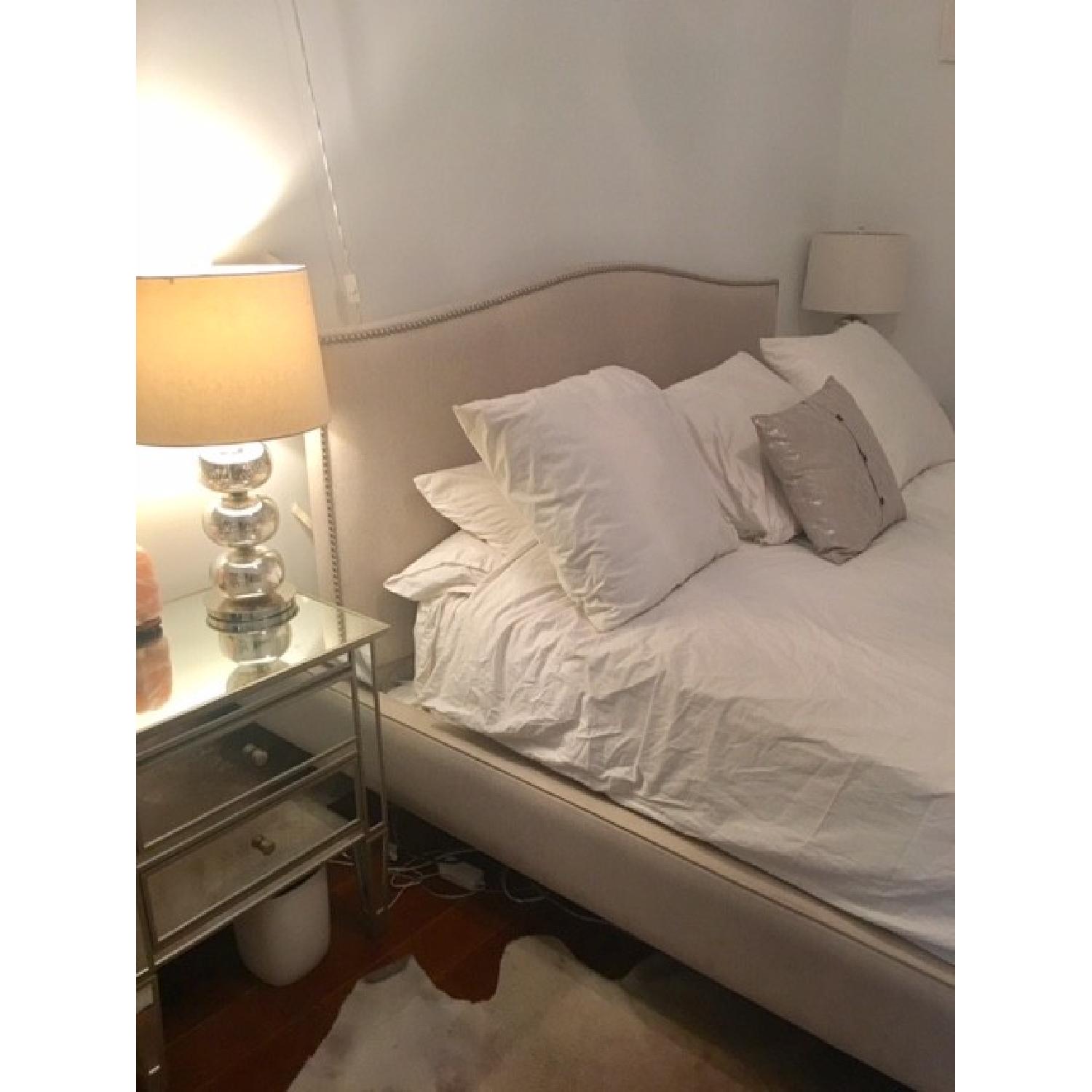 Crate & Barrel Collette King Size Bed Frame - AptDeco