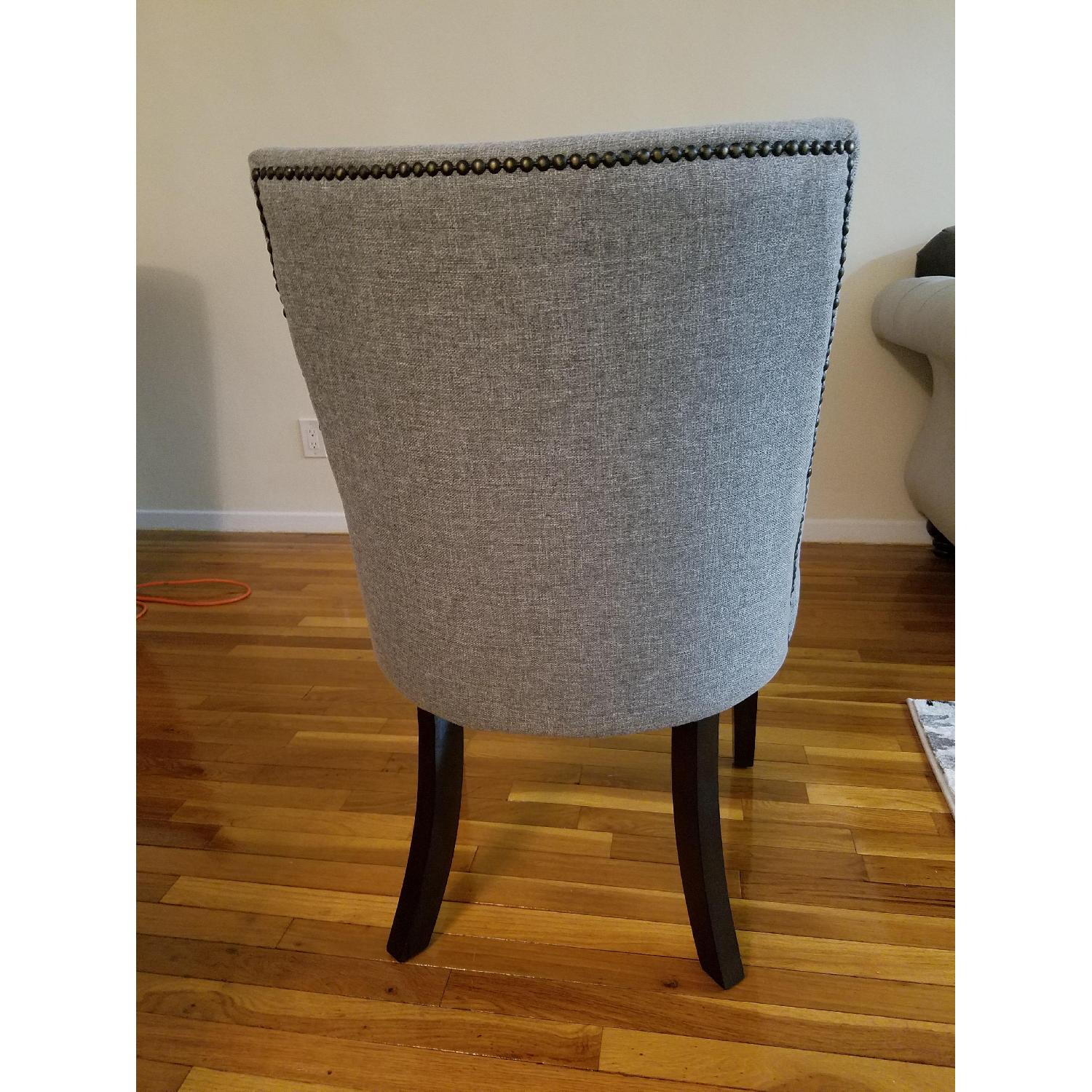 Home Elegance Grey Dining Chair W Nailhead Trim Aptdeco