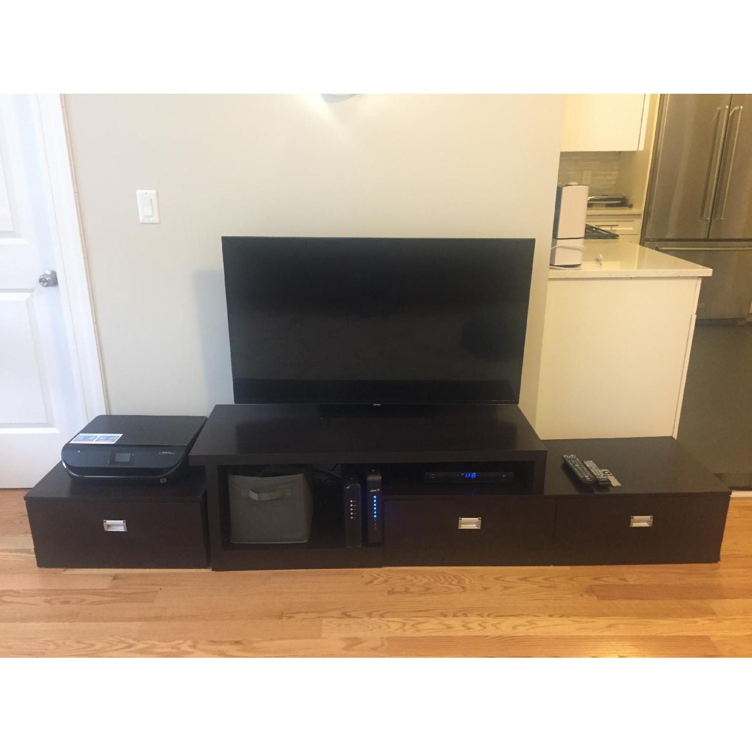 Asymmetrical Modern TV Stand - AptDeco