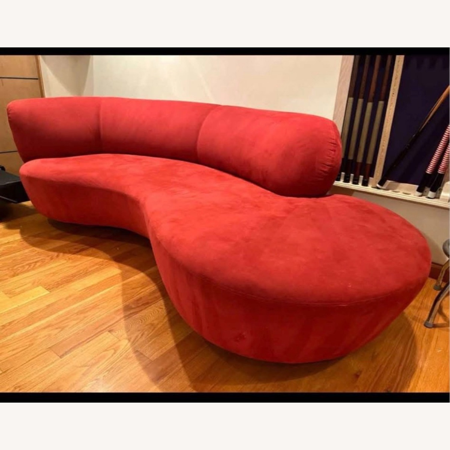 Vladimir Kagan Cloud Sofa Red Ultrasuede - AptDeco