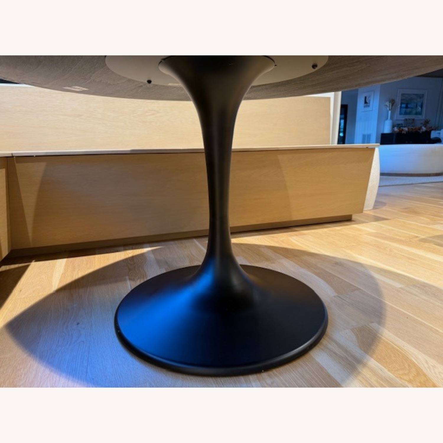 Crate & Barrel Black Stone Dining Table - AptDeco