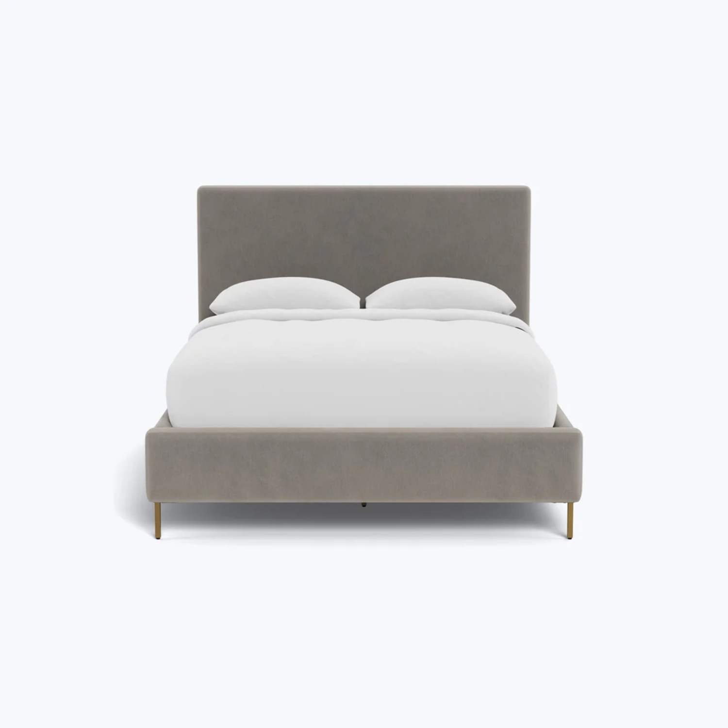 ABC Carpet and Home Dark Gray Velvet Queen Bed - AptDeco