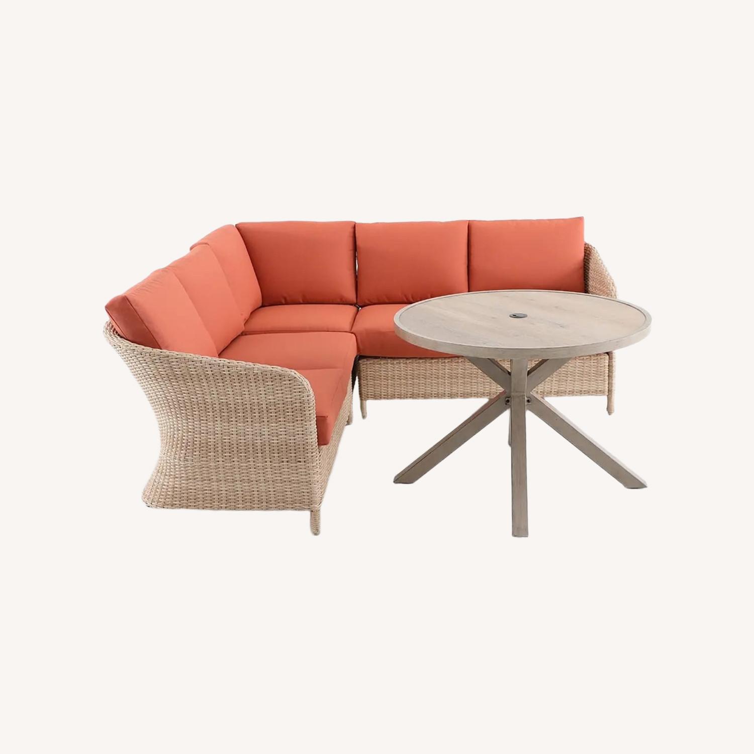 Outdoor Sectional Dining Set - AptDeco