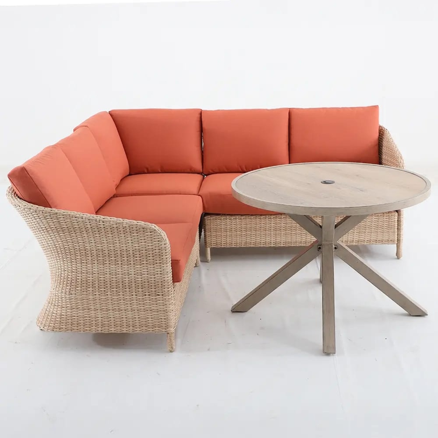 Outdoor Sectional Dining Set - AptDeco