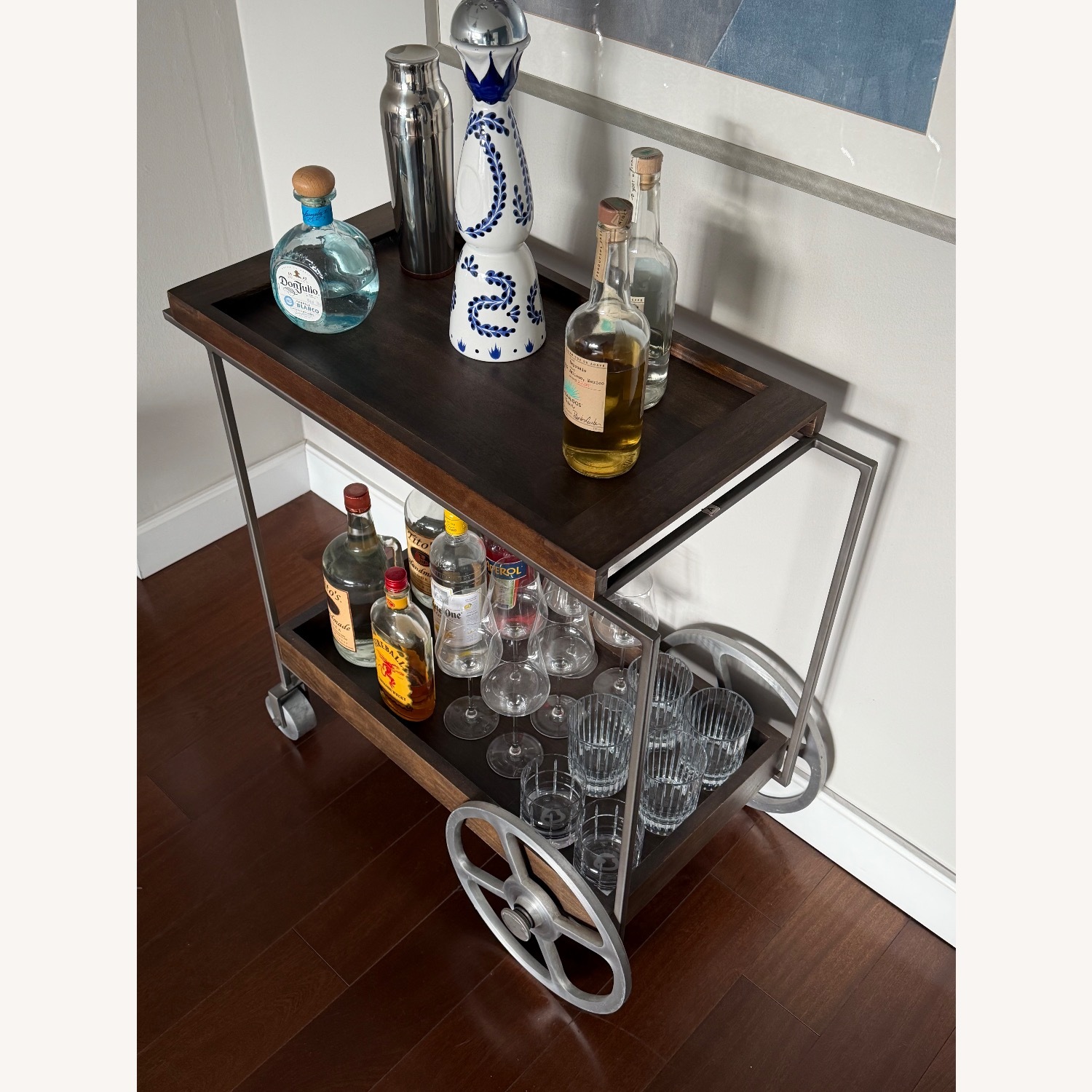 Industrial Modern Bar Cart - AptDeco