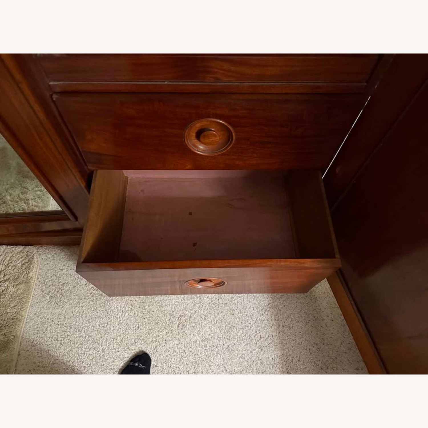 1870 English Oak Armoire - AptDeco