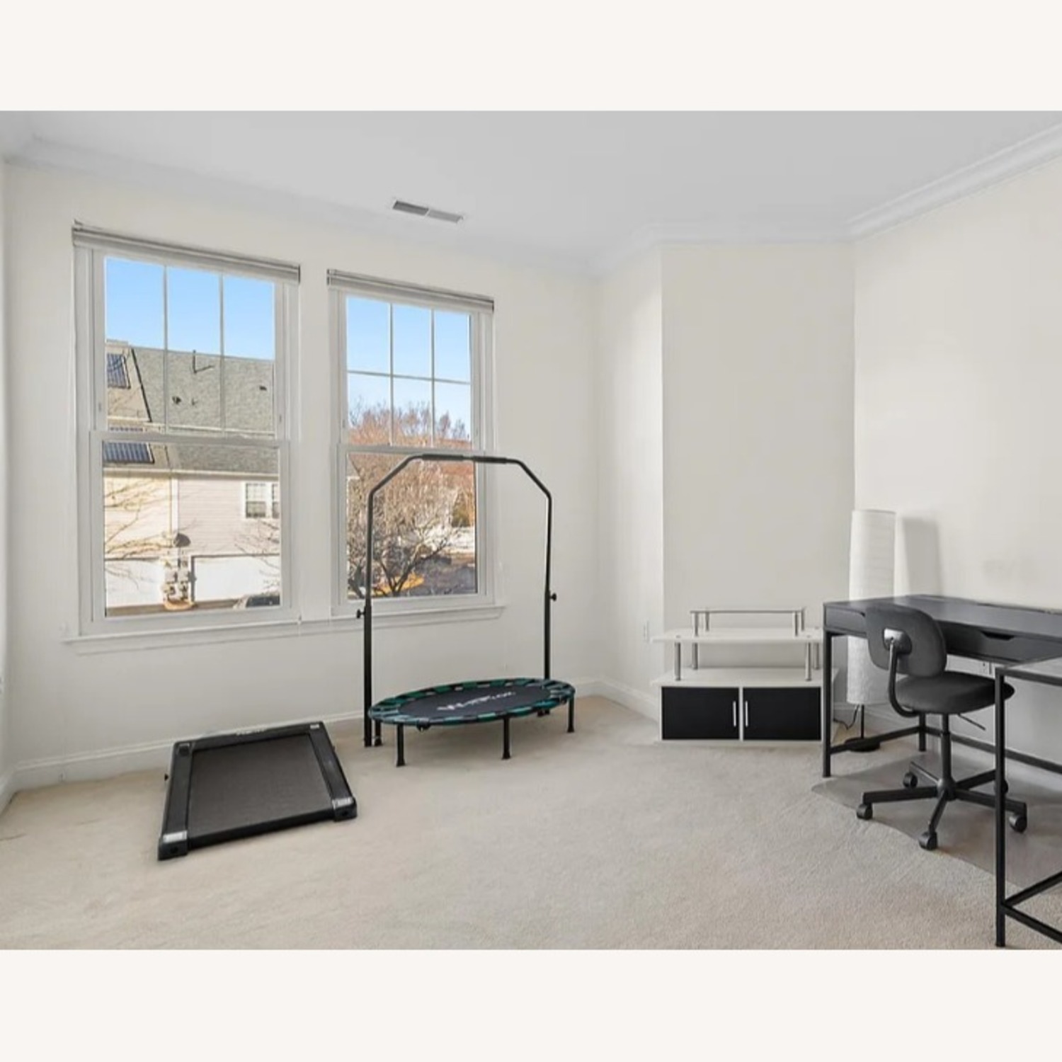 Black & White 2 Door TV Stand - AptDeco