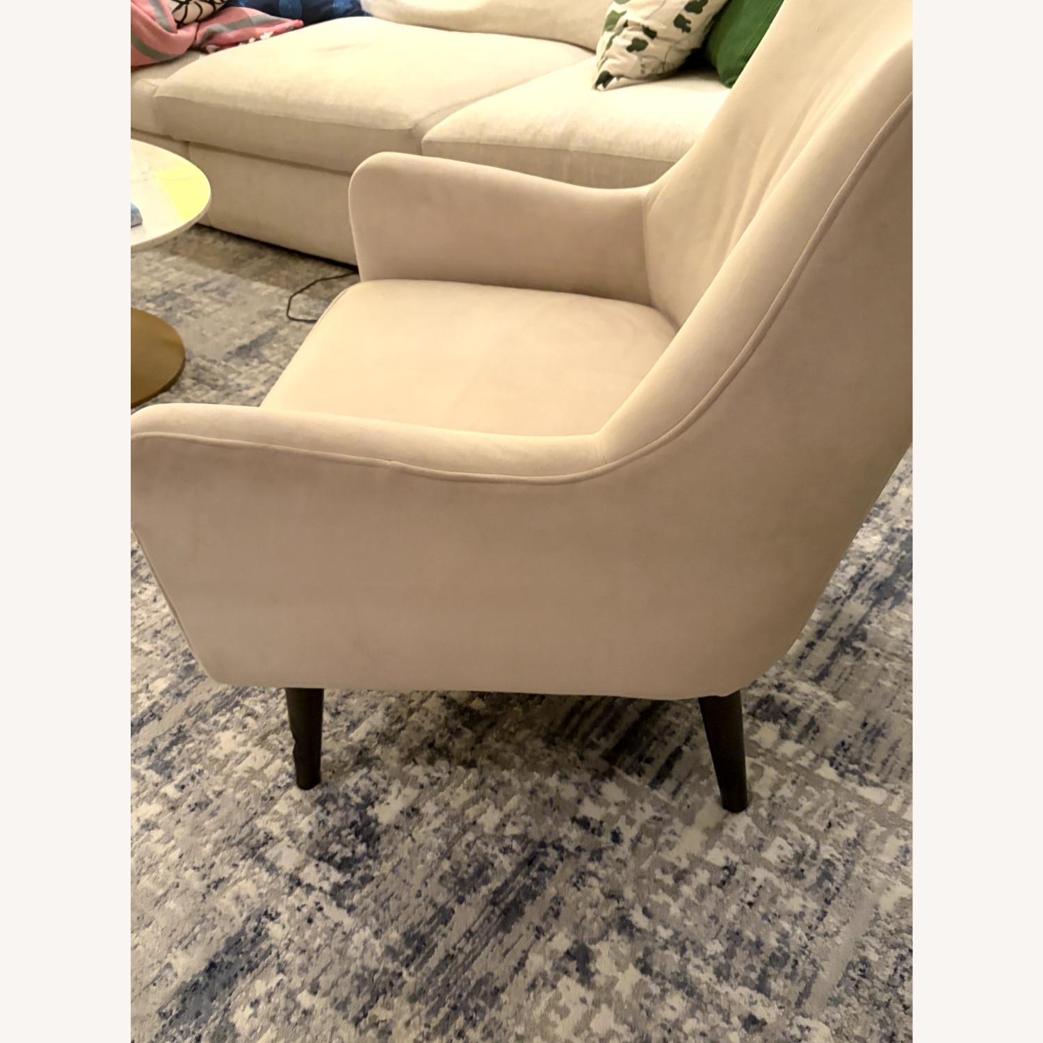 Room & Board Quinn White Velvet Accent Chair - AptDeco