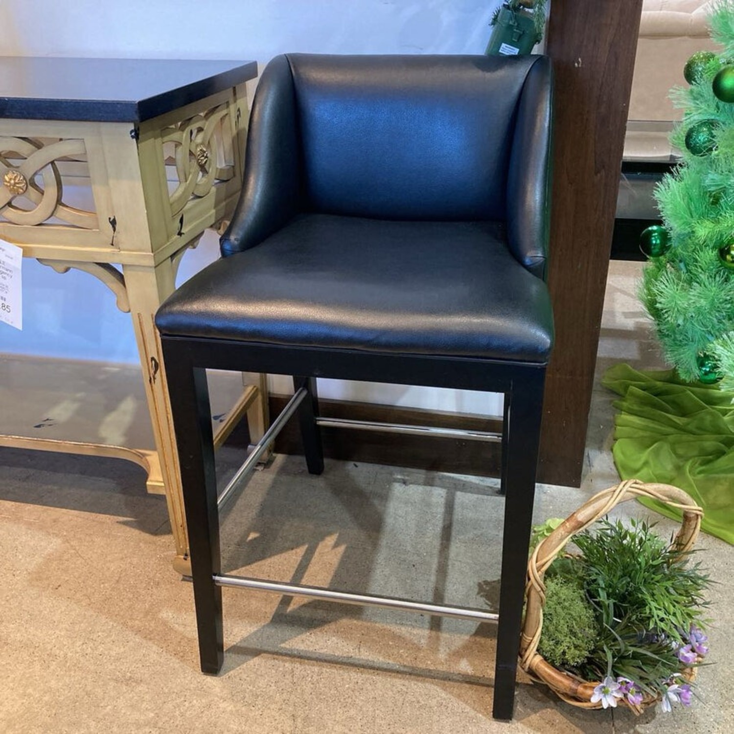 Metro Faux Leather Counter Height Bar - AptDeco