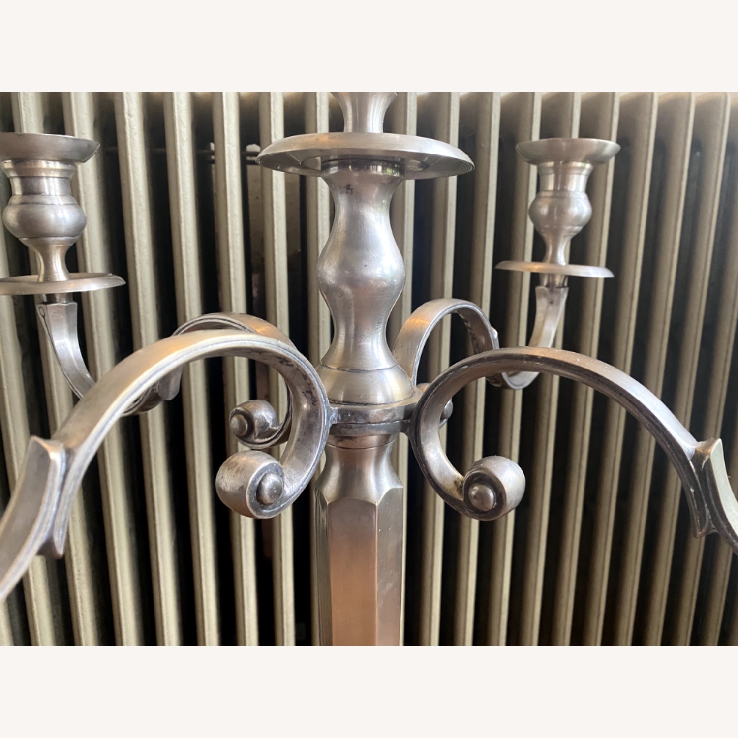 Vintage/Antique Silver-color Candelabra - AptDeco