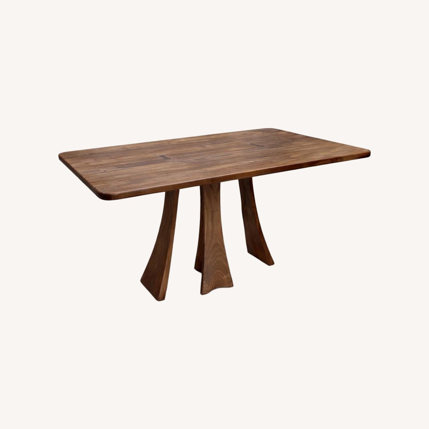 Handmade Solid Walnut Dining Table - AptDeco