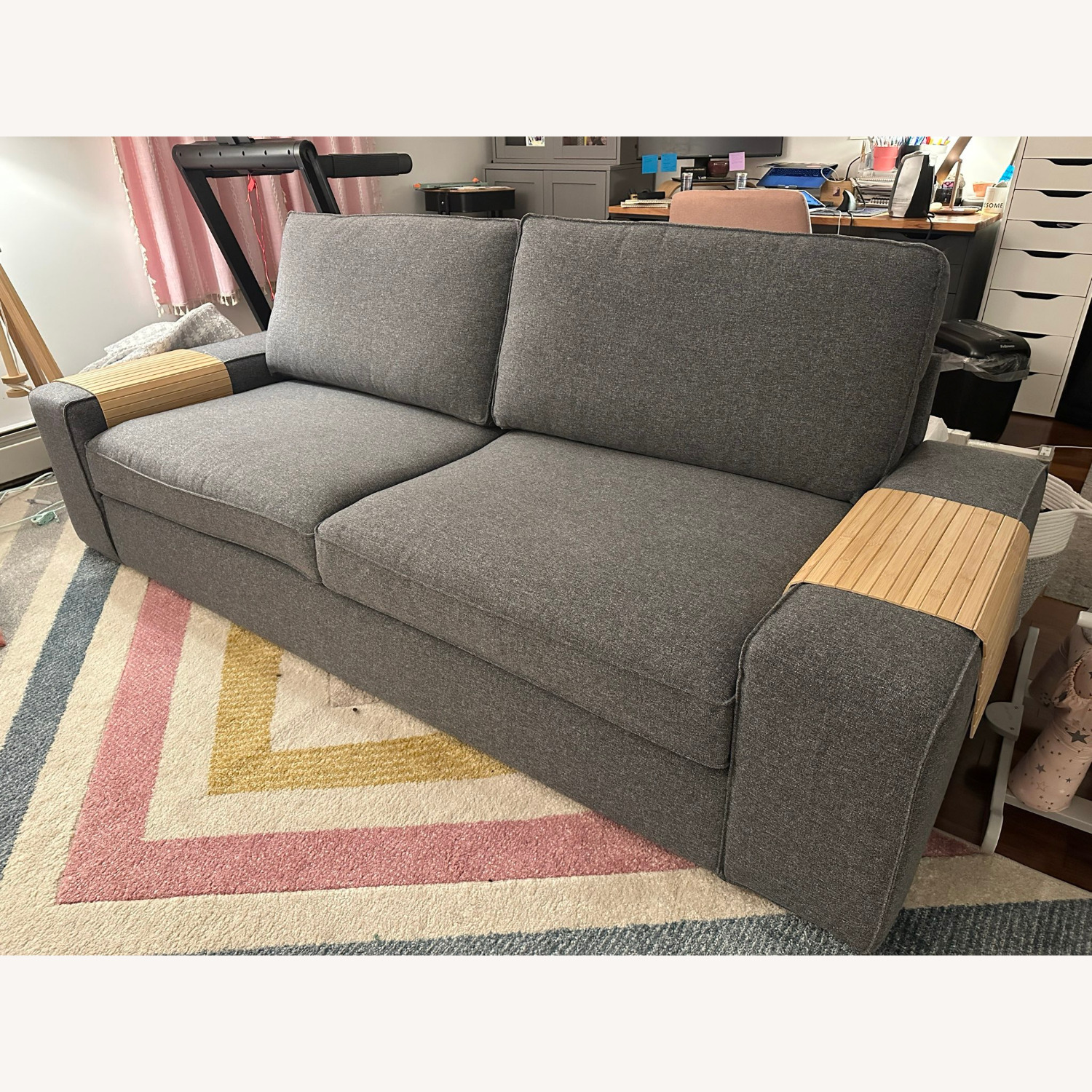 IKEA Kivik Dark Gray 3+ Seater Sofa - AptDeco