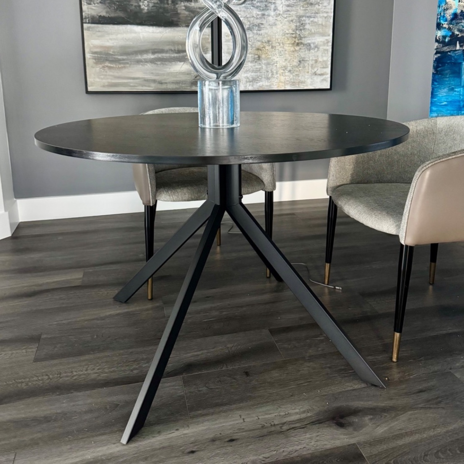 Sunpan Modern Home Light Gray Dining Chairs - AptDeco