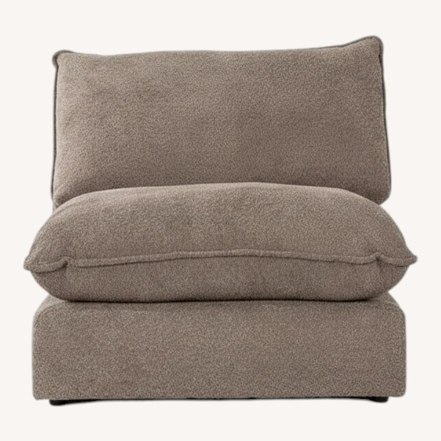 Living Spaces Light Brown Boucle Loveseat - AptDeco