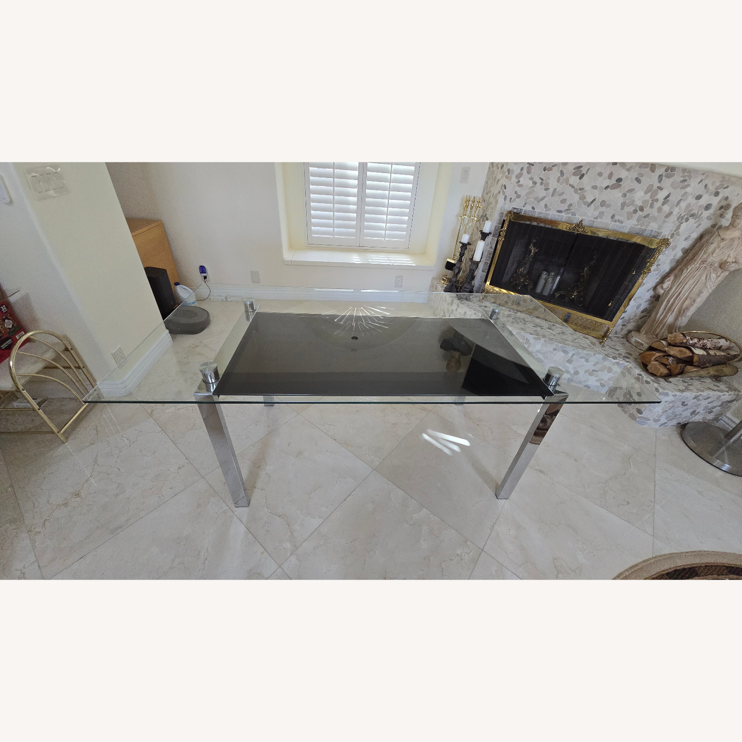 Chintaly Glass Dining Table - AptDeco