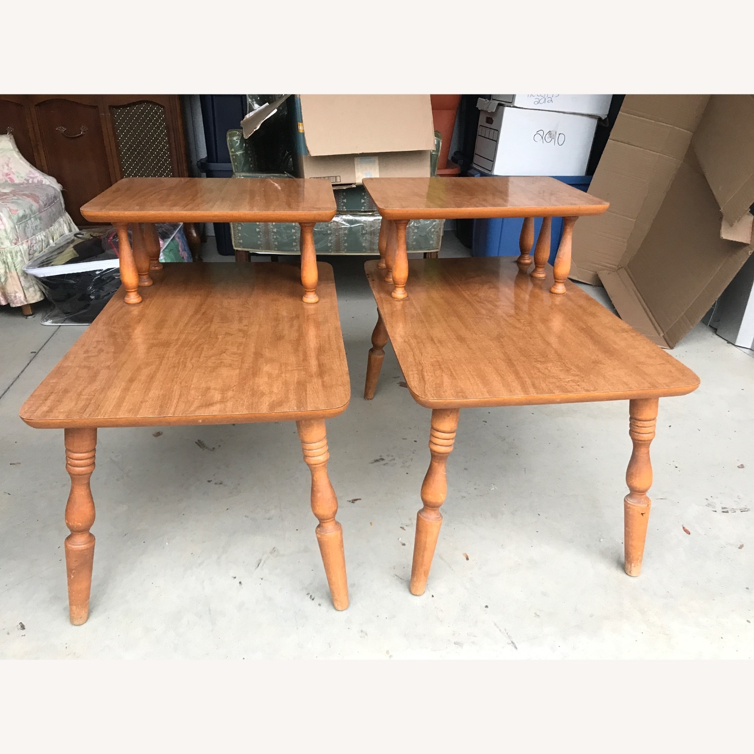 Vintage Two-tier Mid-Century 1960s End Tables - AptDeco