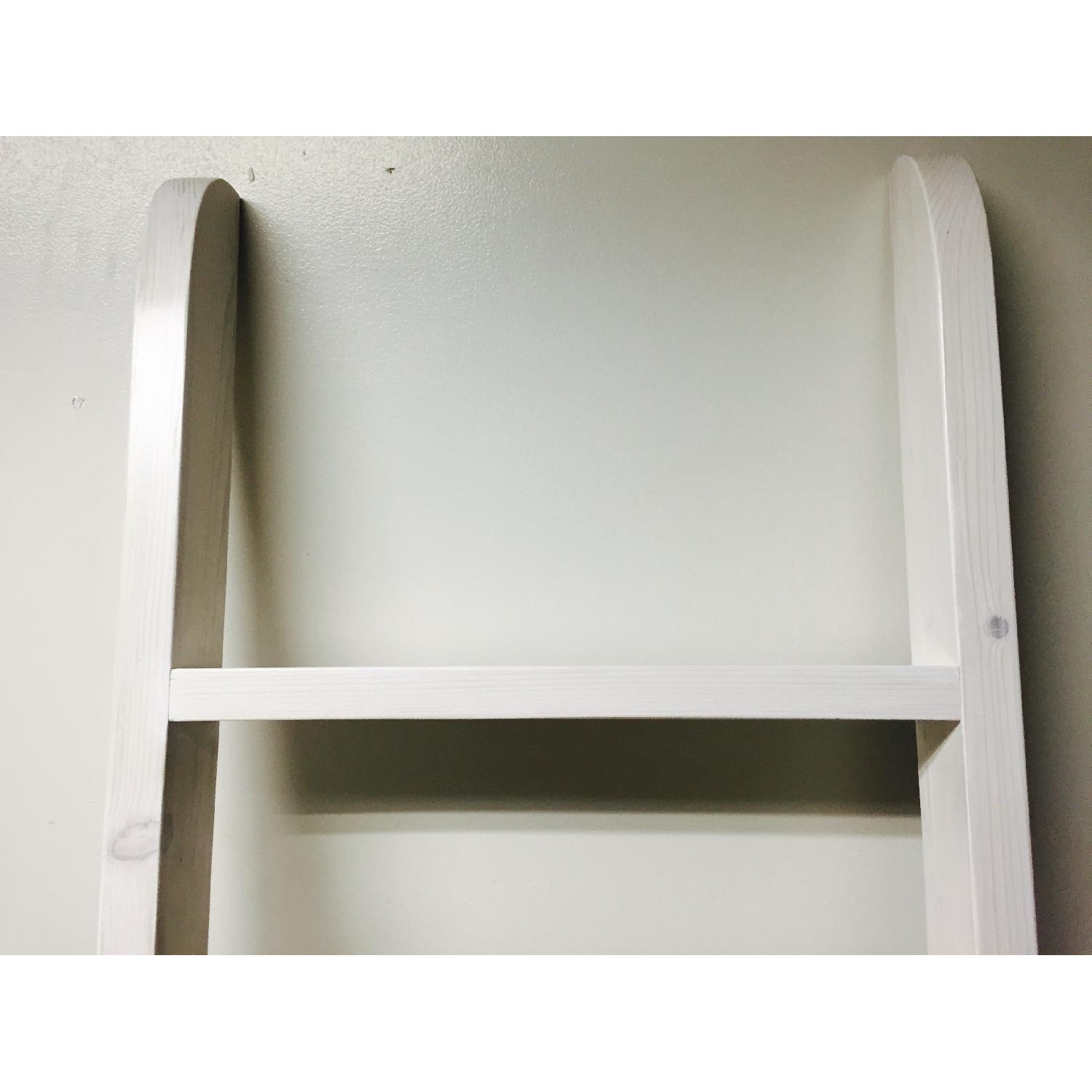 White Wash Wooden Tall Ladders - AptDeco