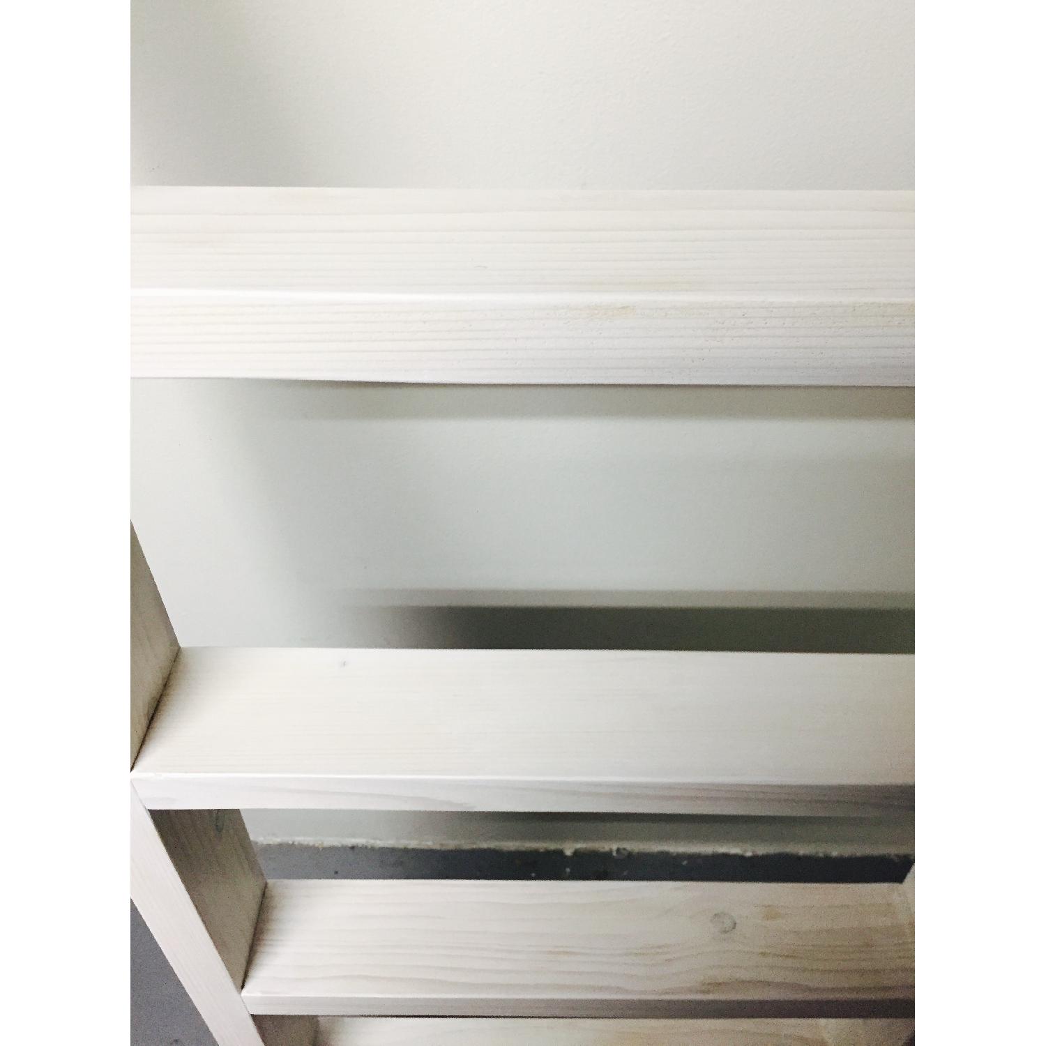 White Wash Wooden Tall Ladders - AptDeco
