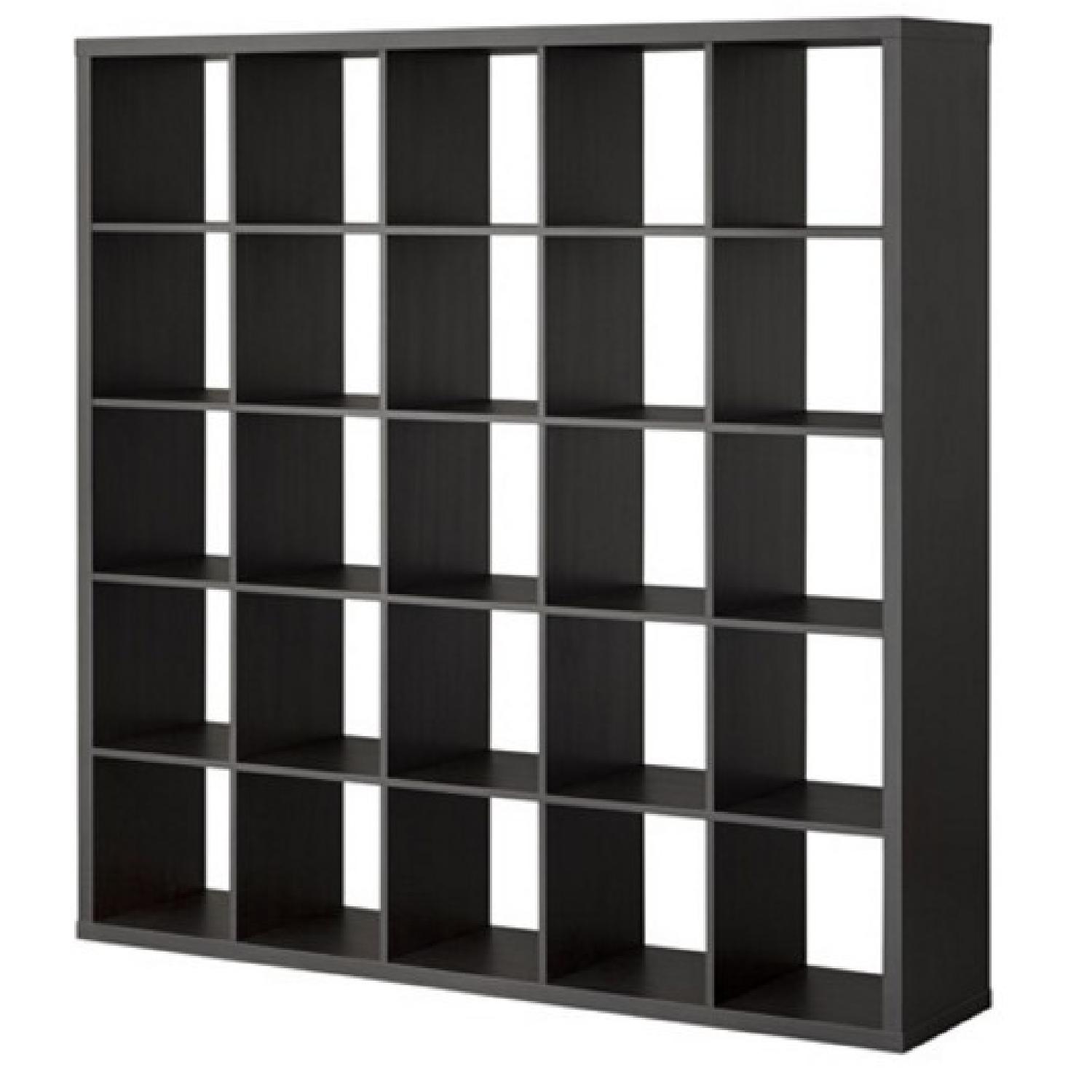 Ikea Kallax Large Shelving Unit/Room Divider in Black Brown - AptDeco