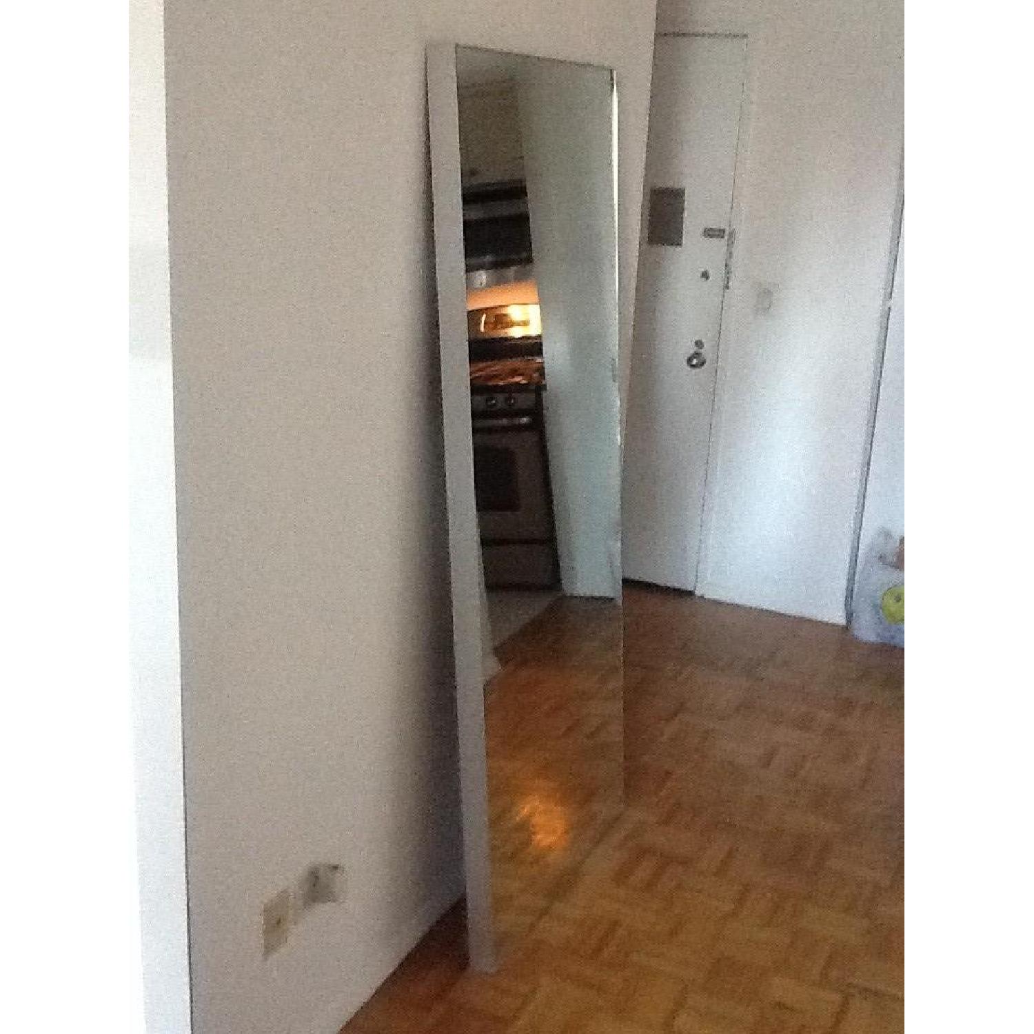 CB2 Infinity Floor Mirrors with Brushed Aluminum Frame - AptDeco