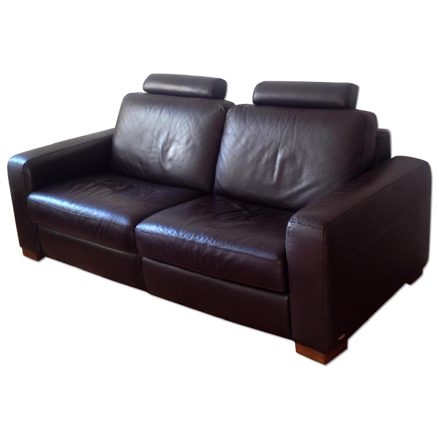 Italsofa Leather Reclining Sofa - AptDeco