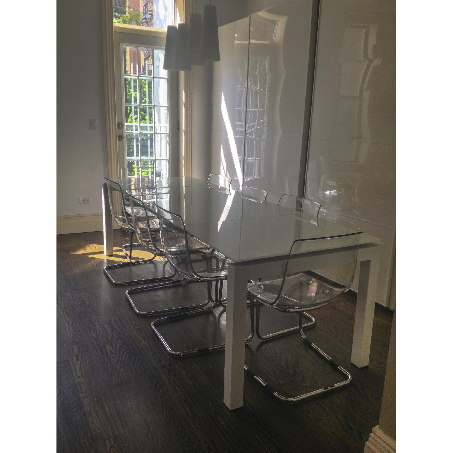 Calligaris Baron Extension Table with Metal Base - AptDeco