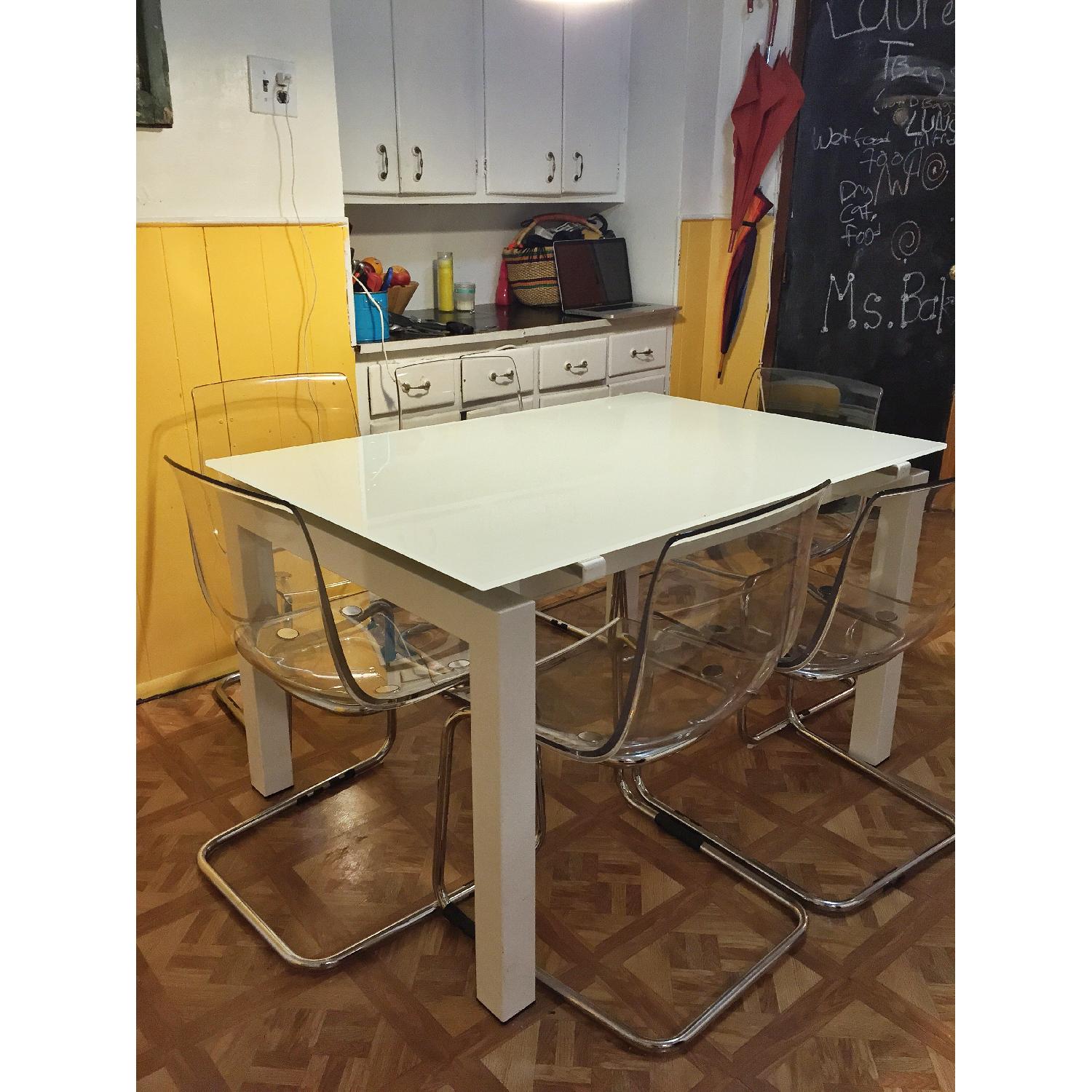 Calligaris Baron Extension Table with Metal Base - AptDeco