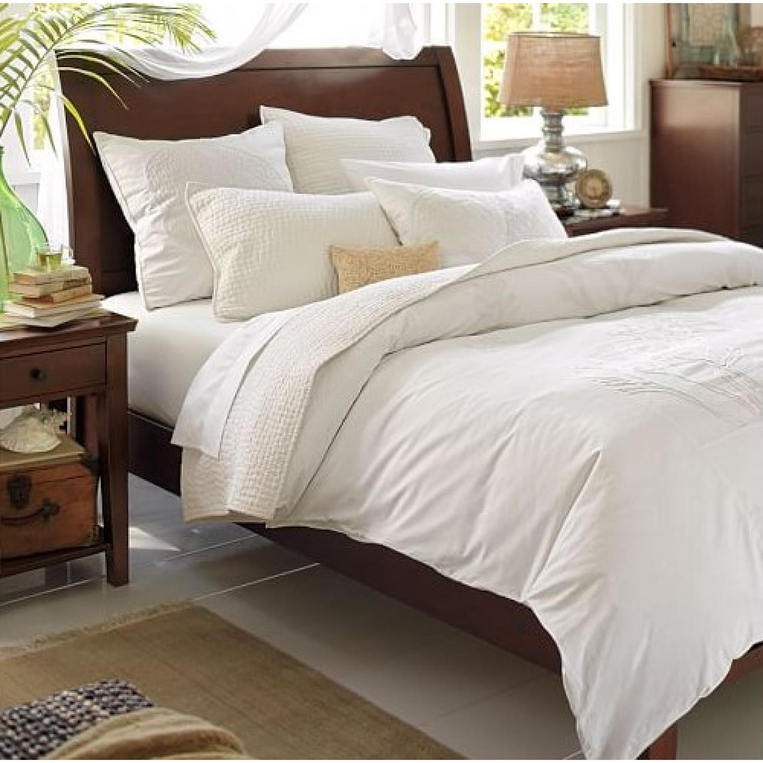 Pottery Barn Valencia Full Size Sleigh Bed Frame - AptDeco