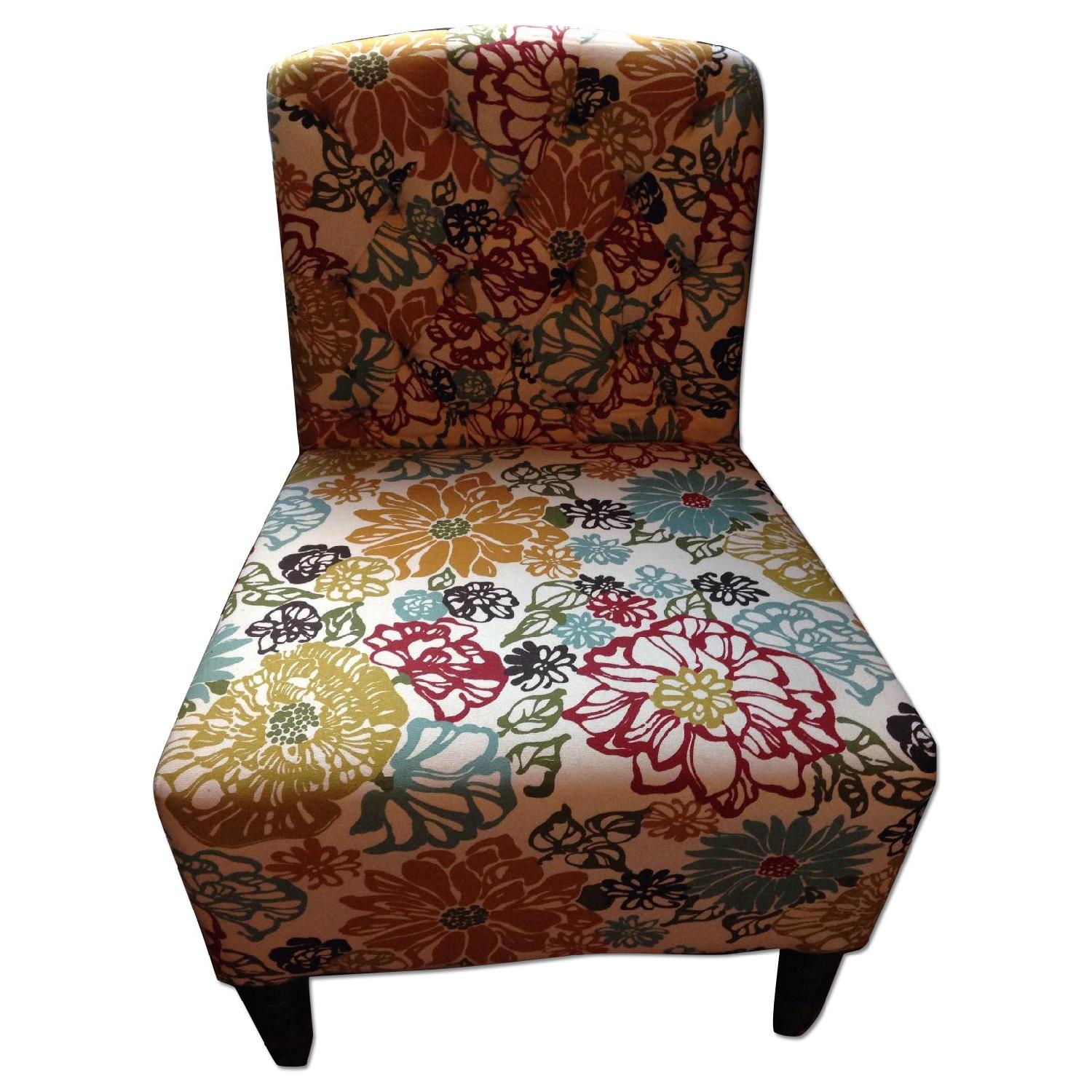 Pier 1 Imports Slipper Chair w/ Tufted Back - AptDeco