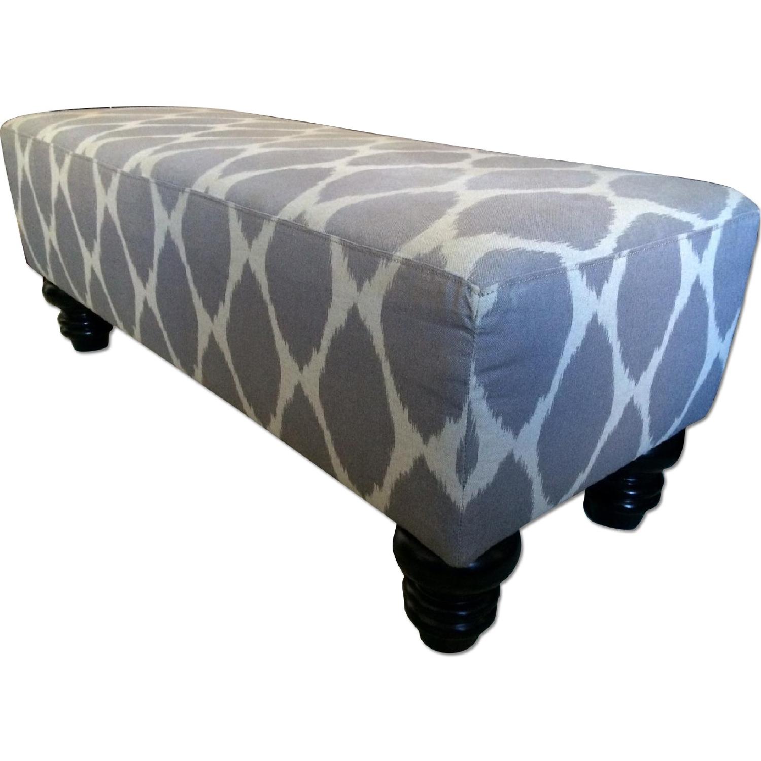 West Elm Ikat Ottoman - AptDeco